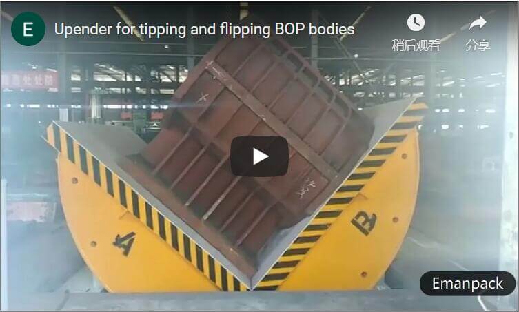 BOP valve body upender for the efficient tipping and flipping - emanvideo