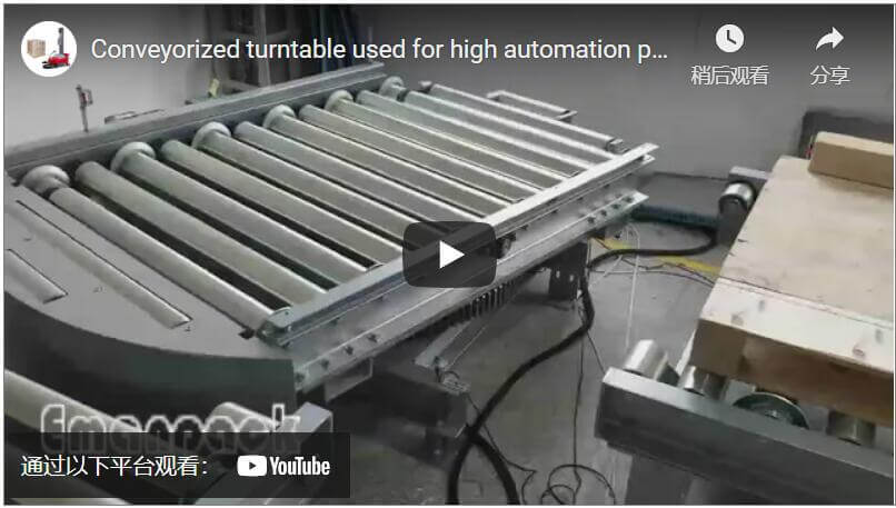 Conveyorized turntable used for high automation packaging solution ...