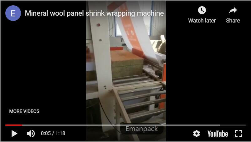 Mineral wool panel shrink wrapping machine - emanvideo