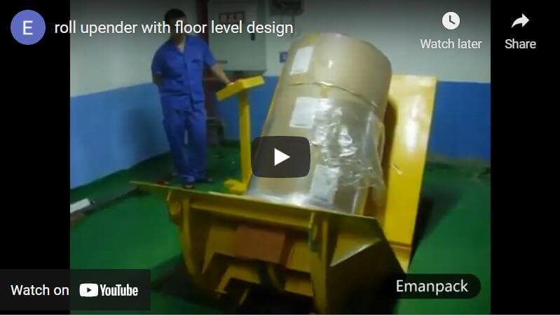 Roll upender with floor level design - emanvideo