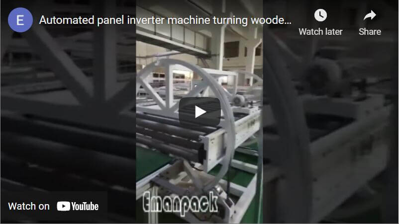 Automated panel inverter machine turning wooden boards for painting ...