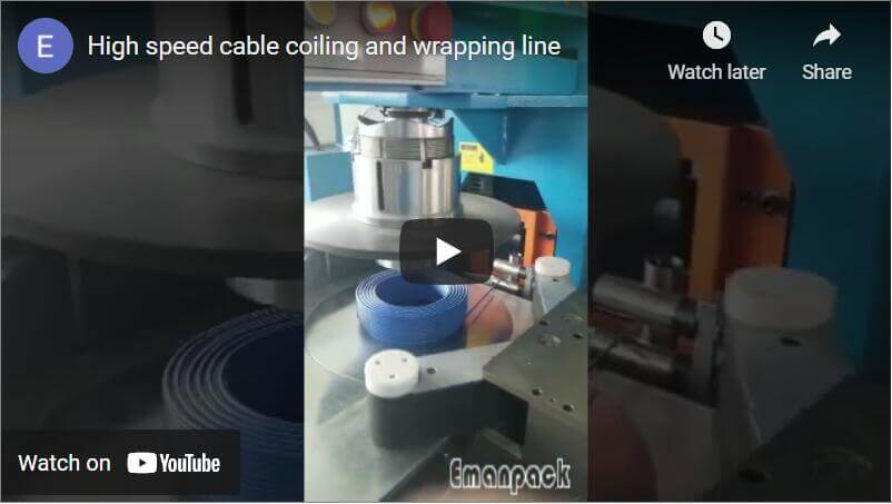 High speed cable coiling and wrapping line - emanvideo